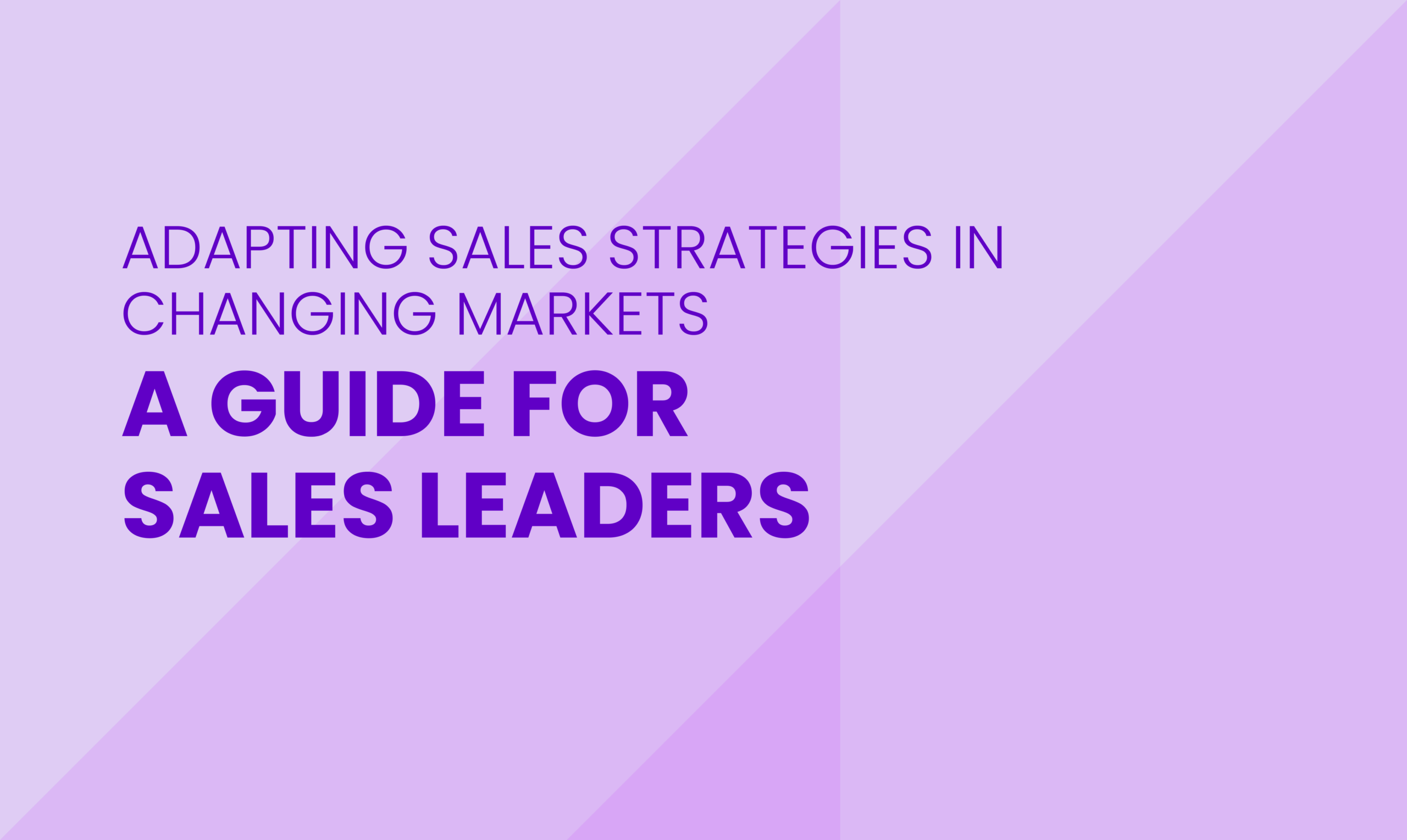 Adapting Sales Strategies in Changing Markets: A Guide for Sales ...